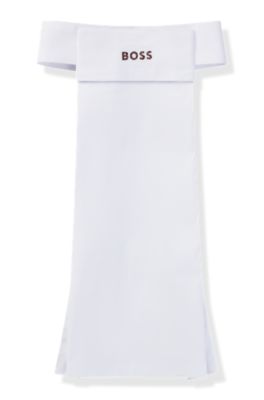 BOSS - Equestrian one-piece plastron with glitter logo - White