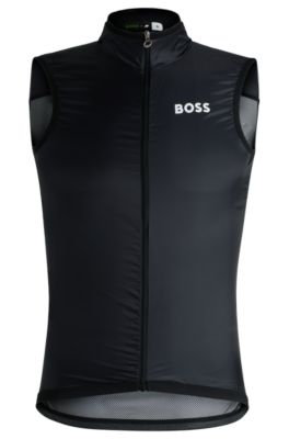 BOSS - BOSS x ASSOS packable wind vest with breathable mesh back - Black