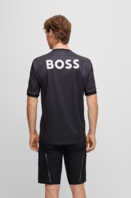 BOSS - BOSS x ASSOS regular-fit UPF35 jersey top with branding