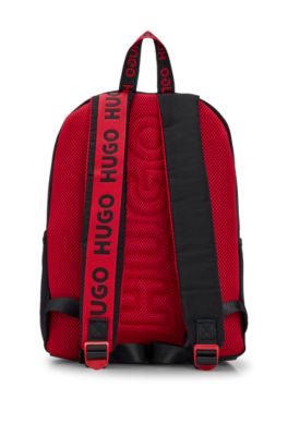 HUGO - Kids' canvas backpack with logo details