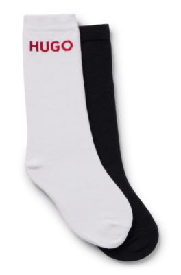HUGO - Two-pack of kids' socks with logo details - Black